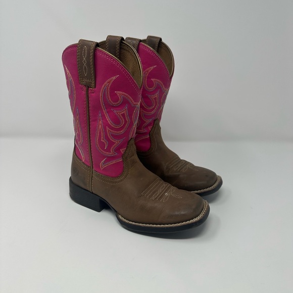 Ariat | Shoes | 15 Ariat Little Girls Sport Champ Western Boots Broad ...